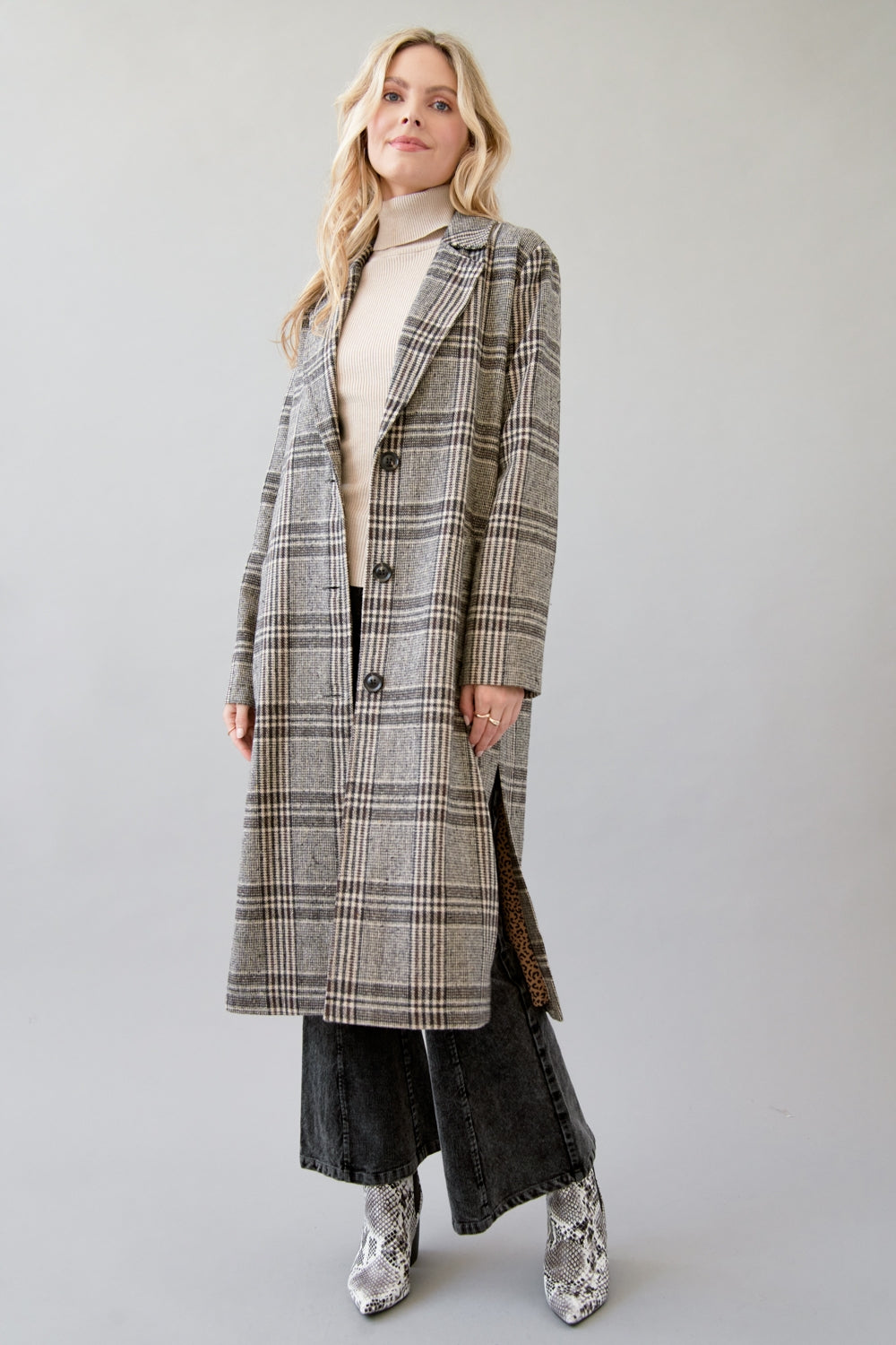Long Checker Coat – 710 Mercantile